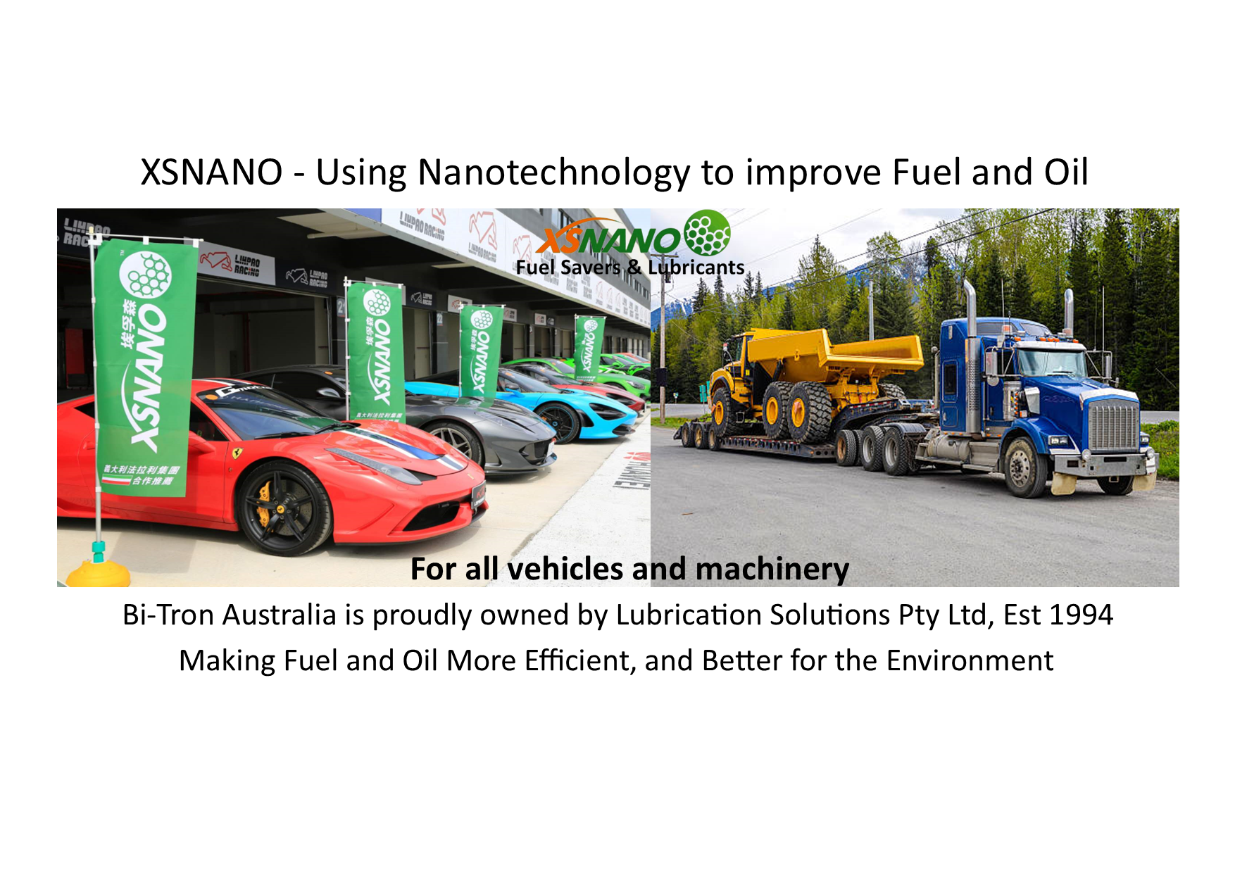XSNANO Fuel and Oil additives save money! – BiTron Australia